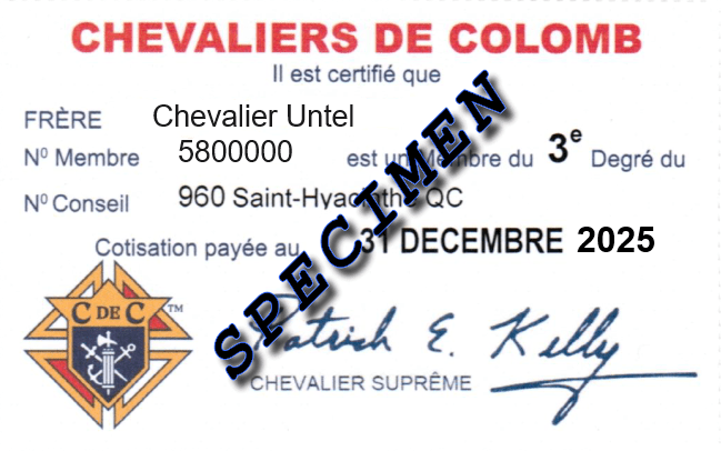 Chevaliers de Colomb, Conseil 960 - AccueilChevaliers de Colomb